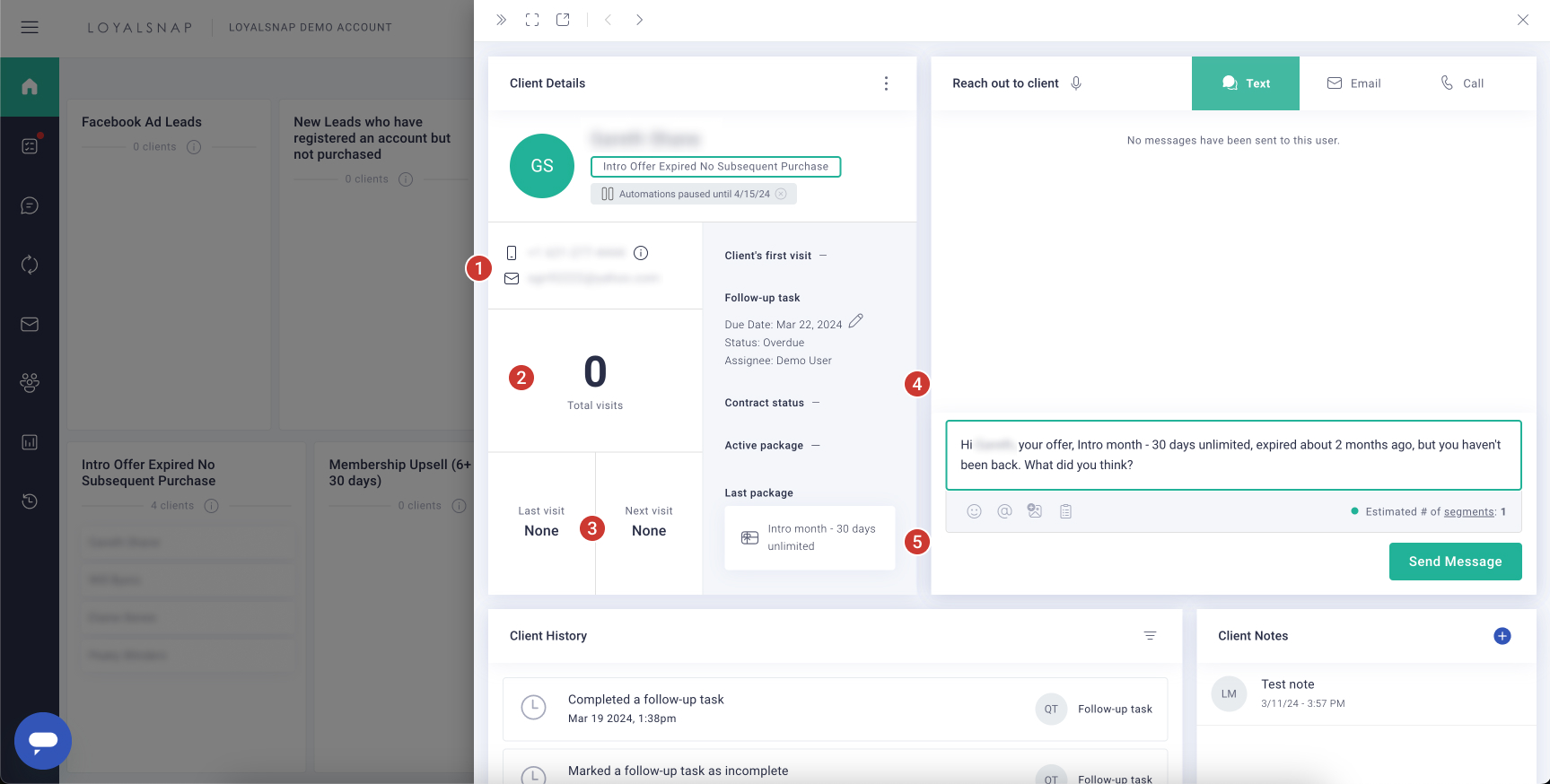 Client Details Page: Overview – Help Center