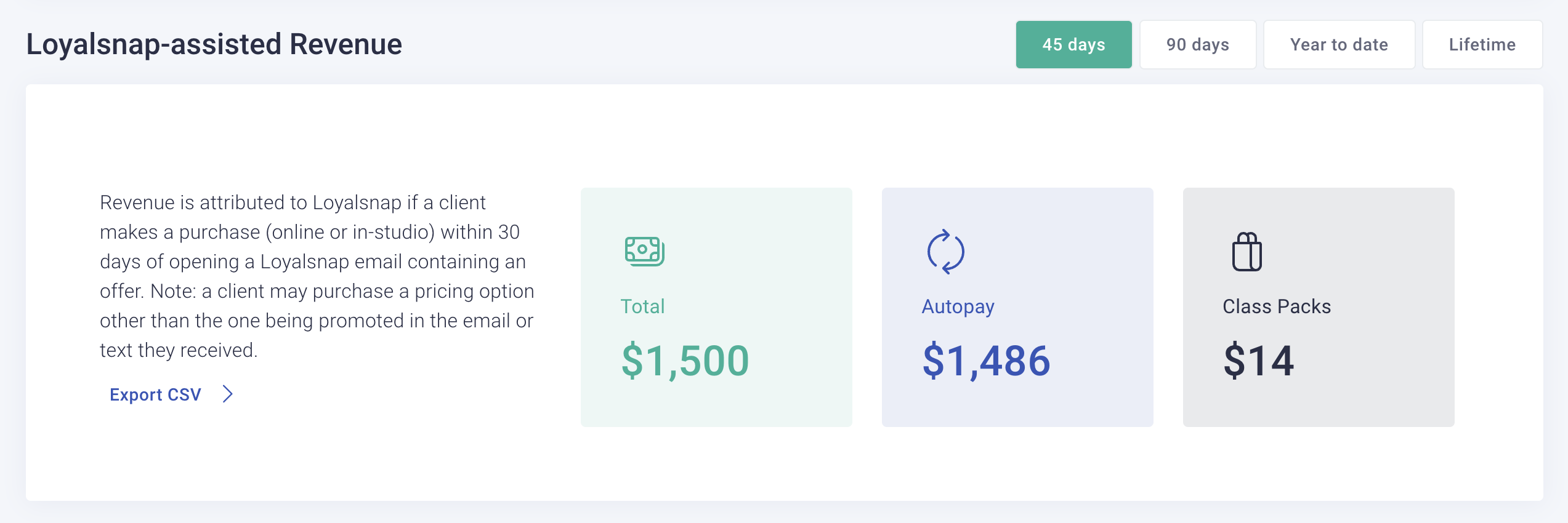 Revenue Tab – Help Center