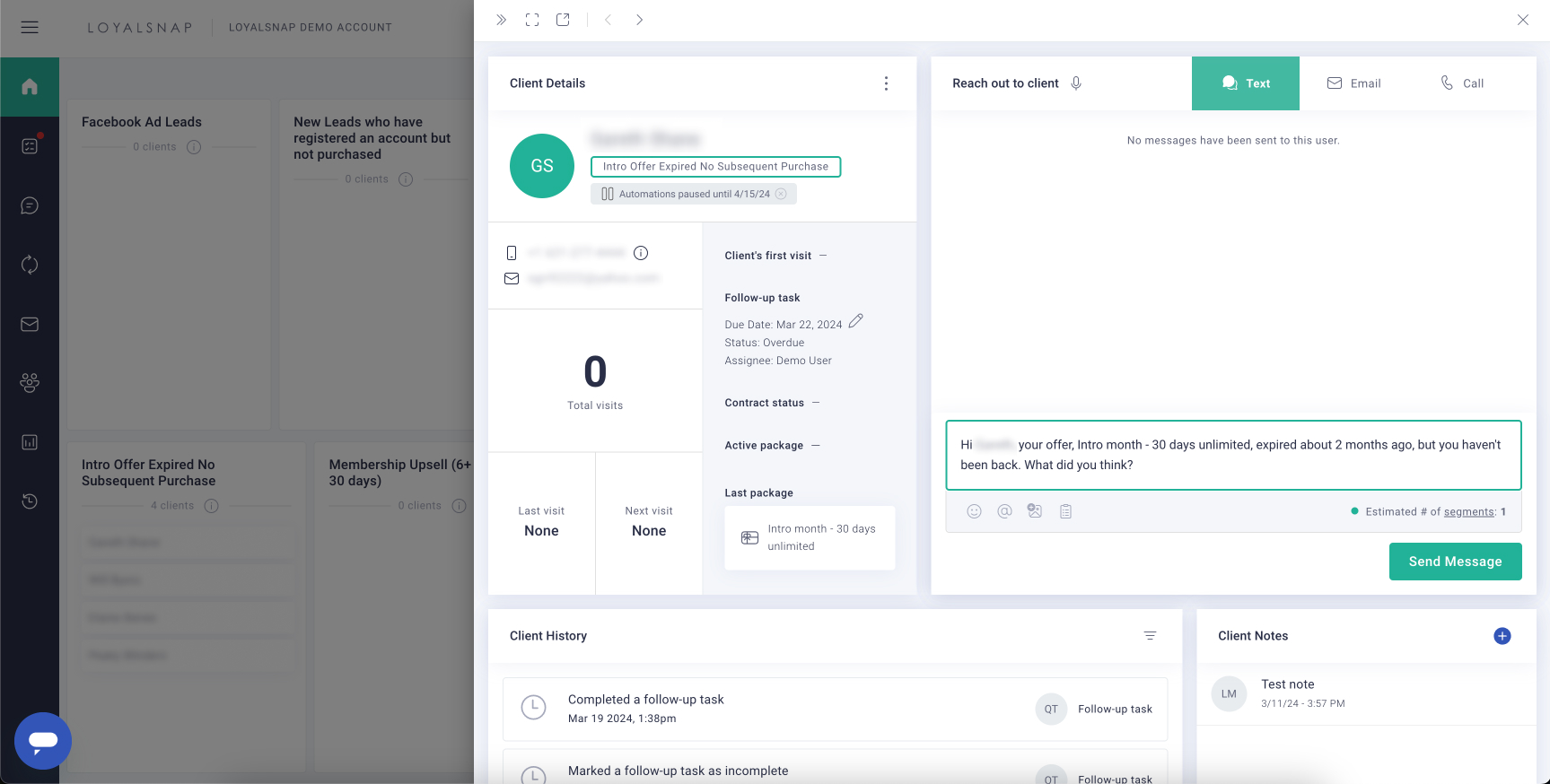 Client Details Page: Overview – Help Center