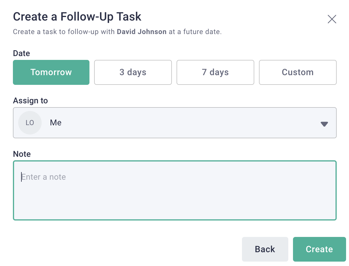 Follow-up Tasks – Help Center