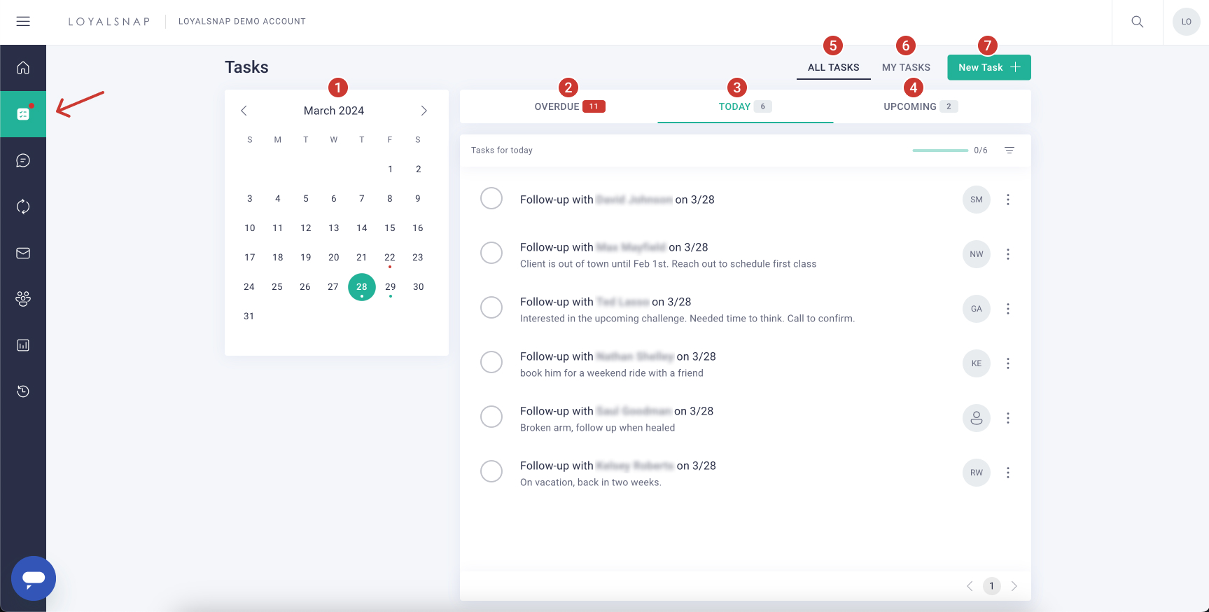 Follow-up Tasks – Help Center